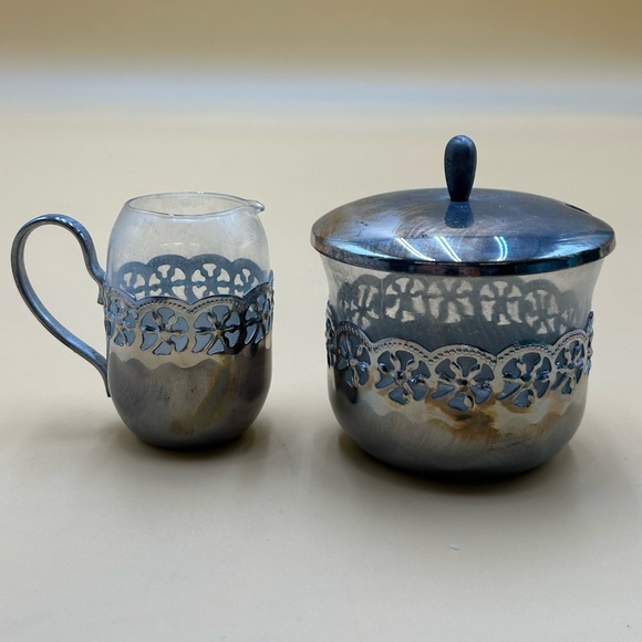 Vintage | Kitchen | Vintage Japan Silver Plate Ornate Teacup And Sugar ...